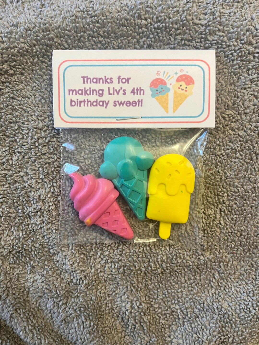 Ice Cream Crayon Party Favors - Etsy