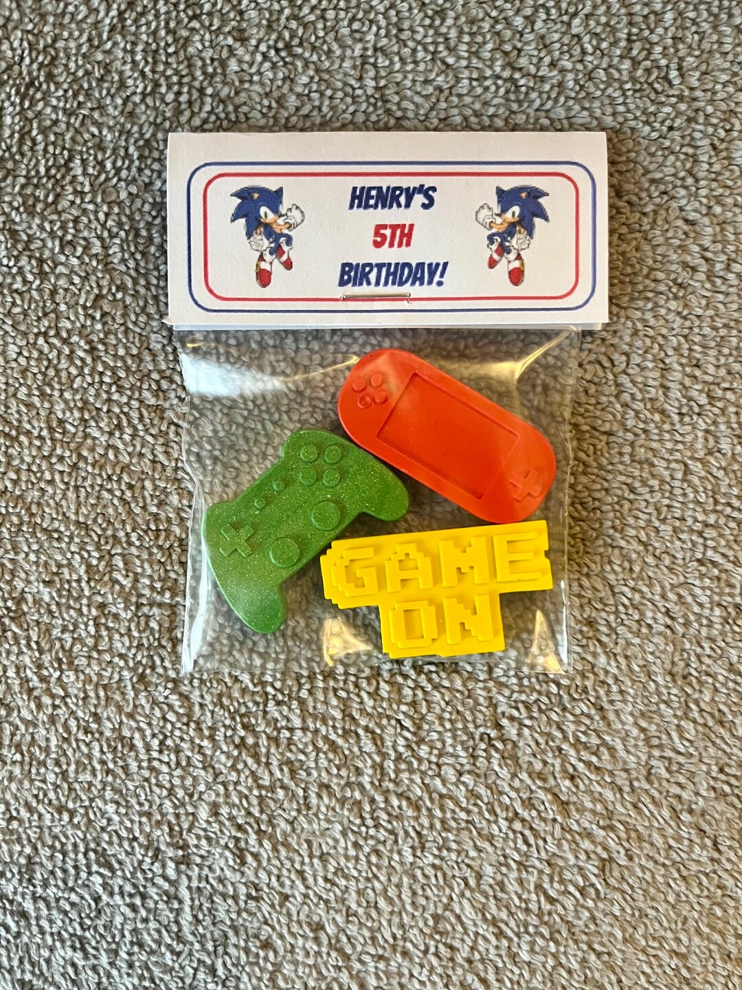 Hedgehog Video Game Crayon Party Favors - Etsy