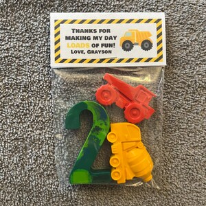 Construction Trucks Party Favor Crayons - Etsy