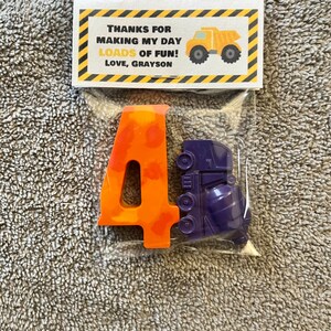 Construction Trucks Party Favor Crayons - Etsy