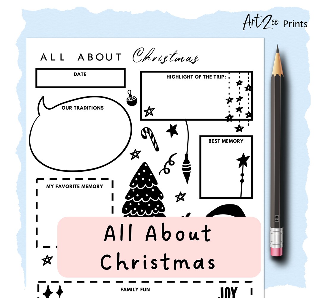 Christmas Kids Activity Sheets: All About Me Printable (digital ...
