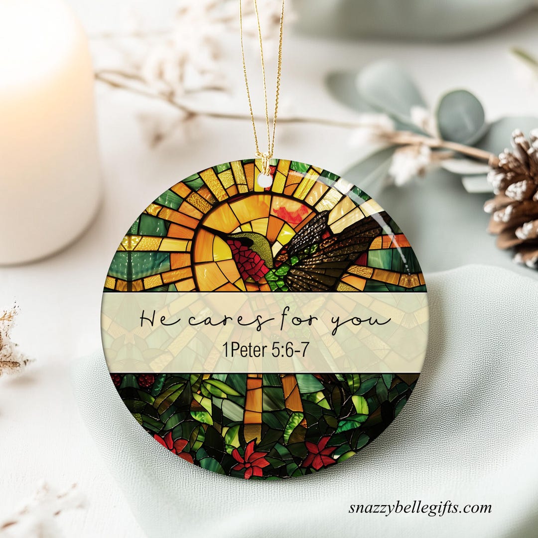 Stained Glass Hummingbird Ornament: Christian Keepsake for Bird Lovers ...