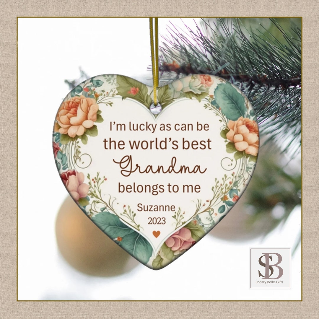 Personalized Grandma Ornament, Grandma Gift From Granddaughter, Custom ...