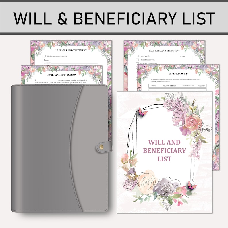 End of Life Planner Printable Kit: Final Wishes Legacy Organizer ...