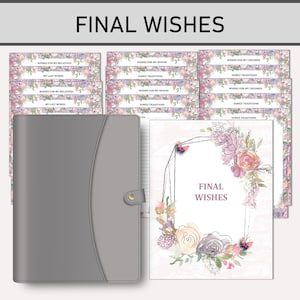 End of Life Planner Printable Kit: Final Wishes Legacy Organizer ...