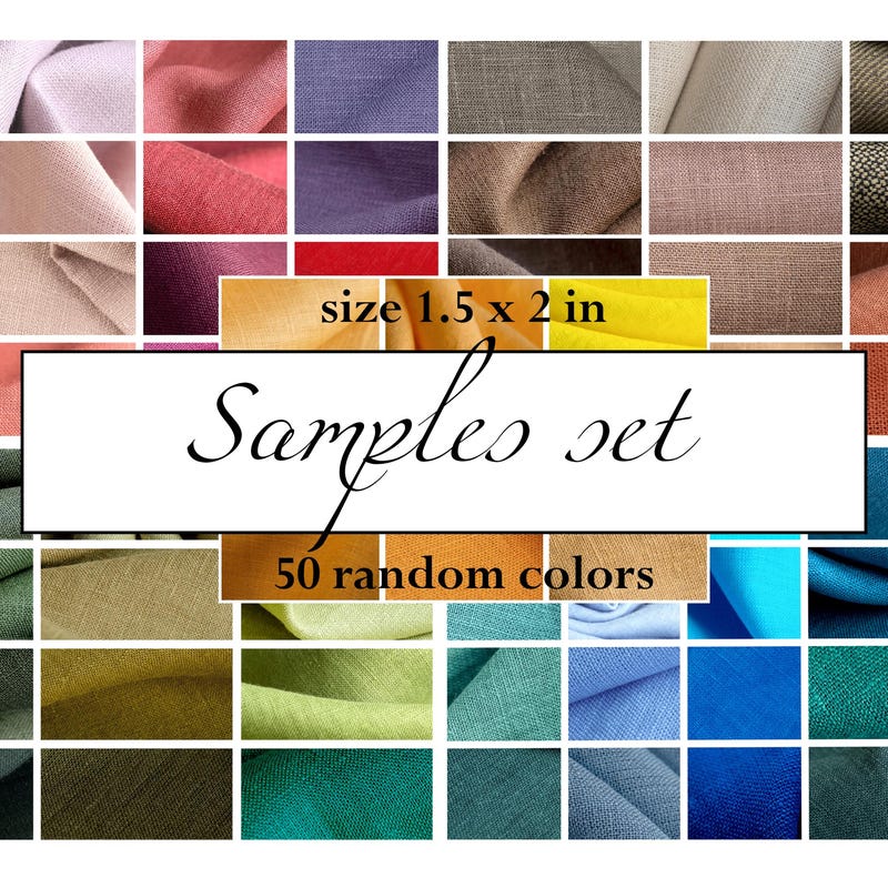 Pure Linen Fabric Samples - Etsy