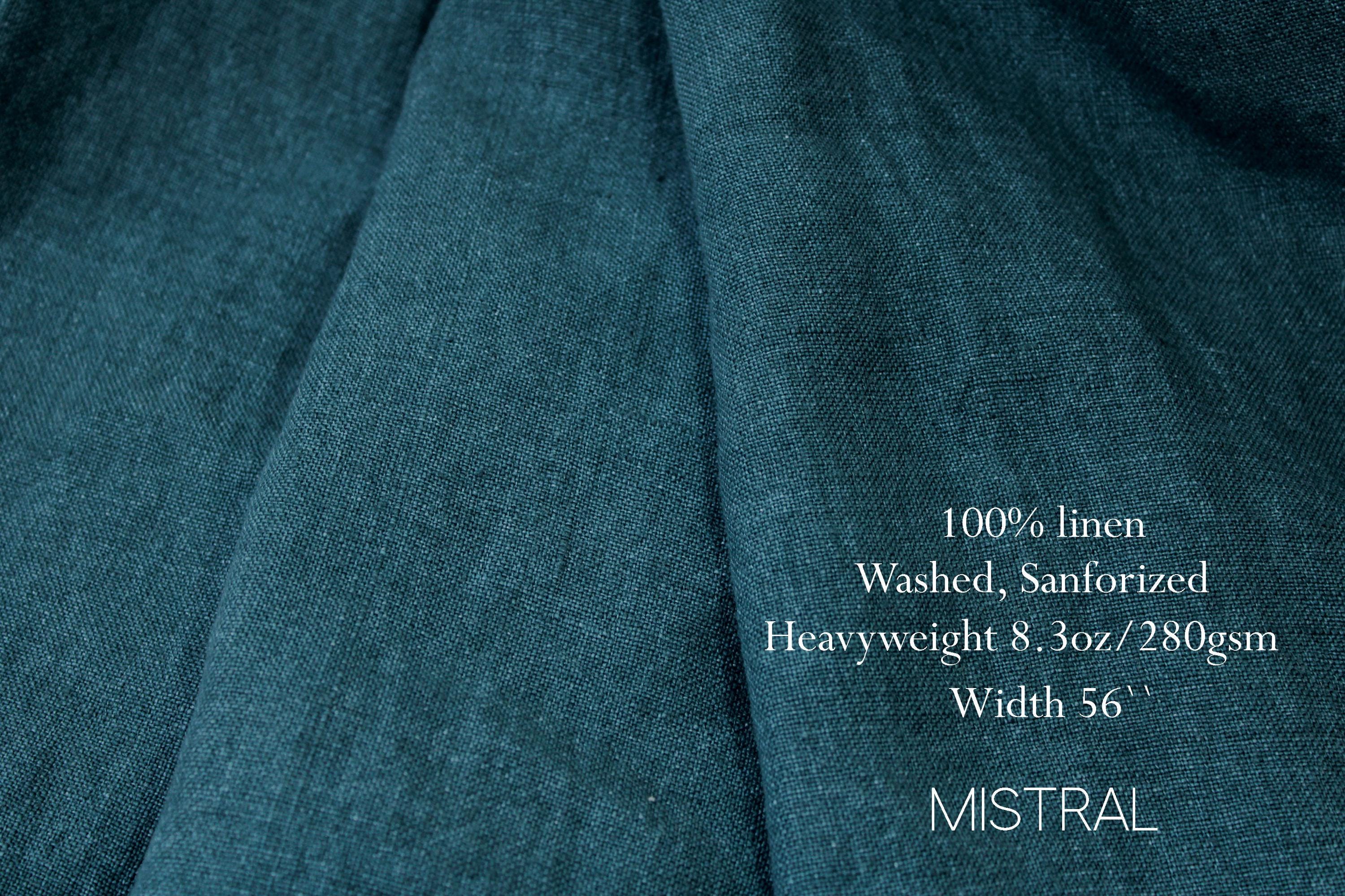 100% Washed Linen Fabric by the Yard / Soft Heavyweight Linen Fabric ...