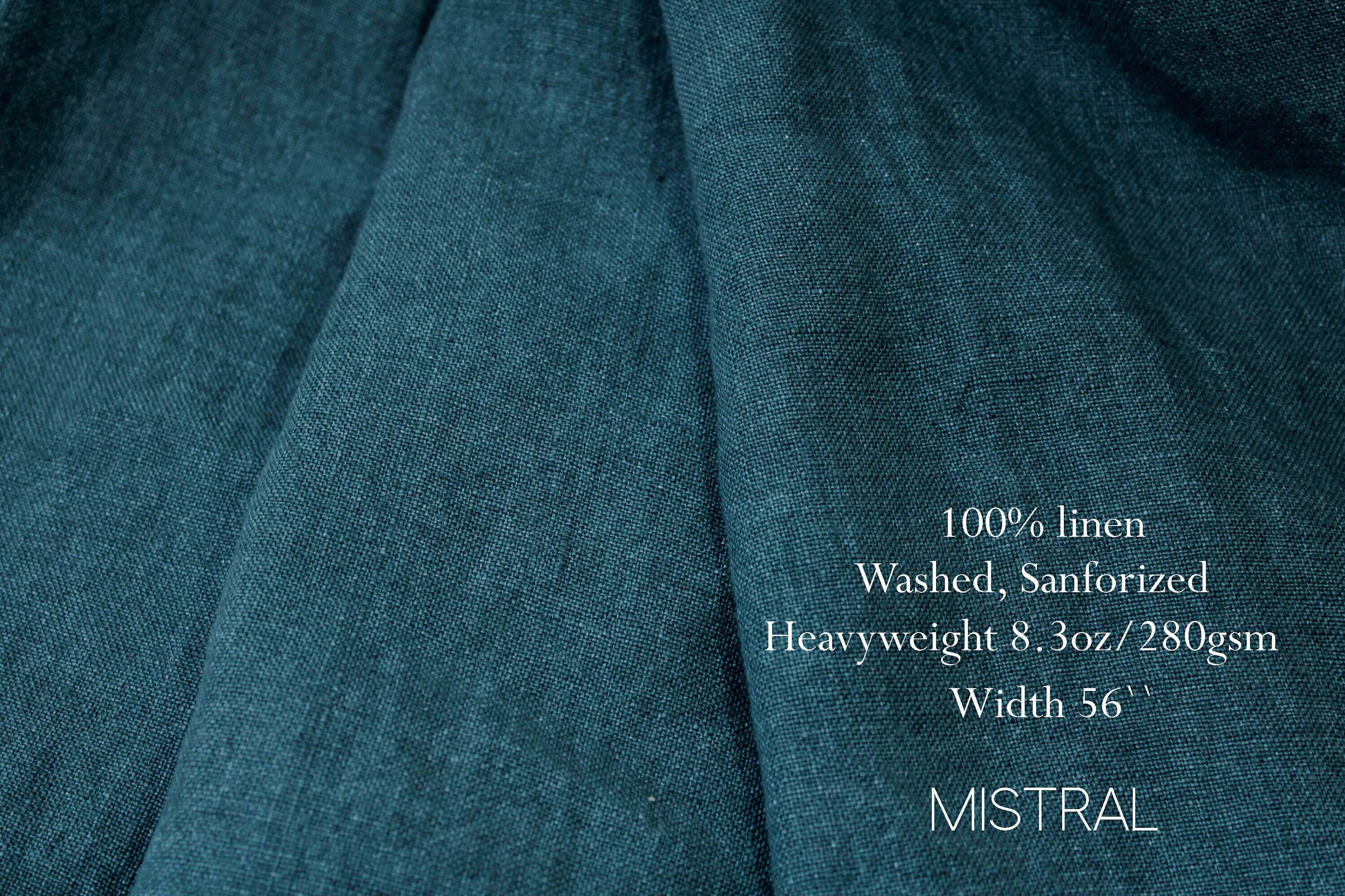 Premium Washed Heavyweight 100% Linen Fabric by the Yard | European ...