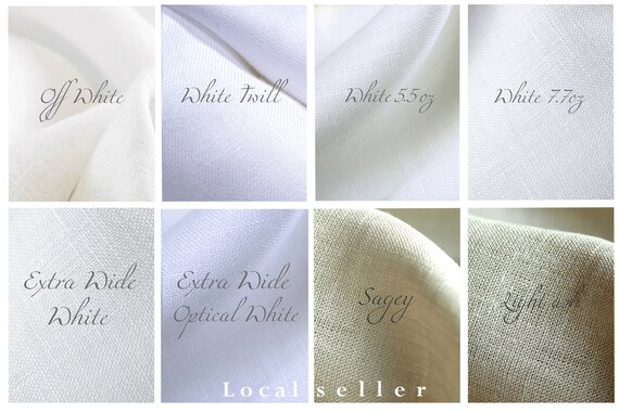 White Linen Fabric by the Yard / off White Linen Fabric for - Etsy