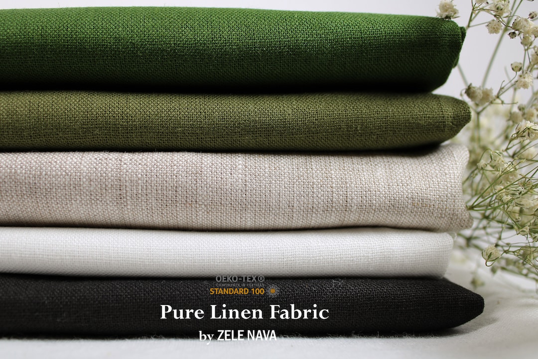 100% Linen Fabric by the Yard for Clothing / Oeko Tex Fabric / Soft ...