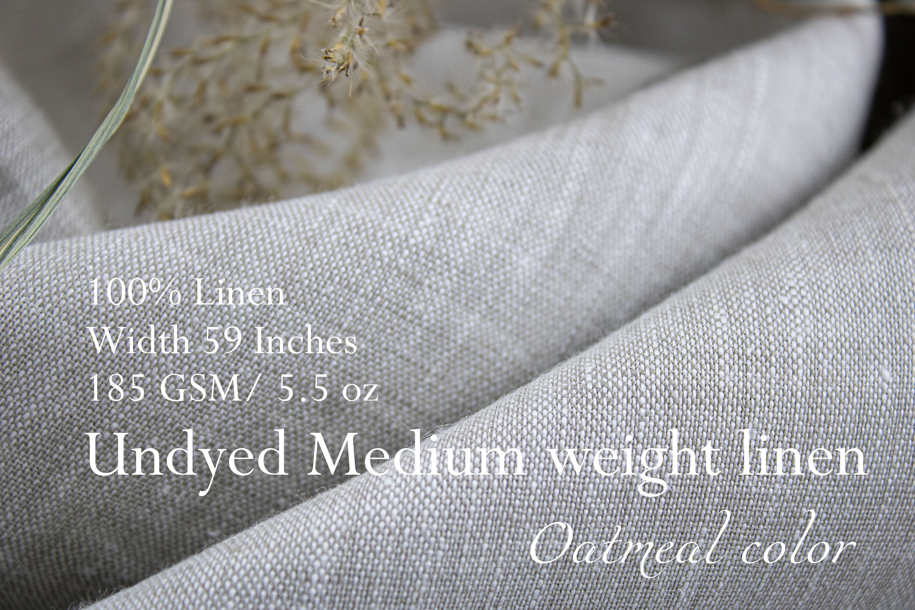 100% Natural Undyed Linen Fabric by the Yard From Europe | Etsy