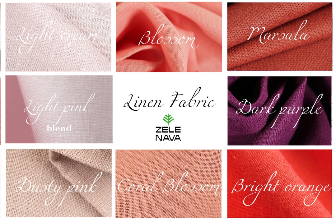 Pink Linen Fabric / 100% Linen Fabric by the Yard for Clothing / Linen ...