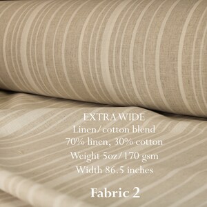 EXTRA WIDE Linen Fabric by the Yard From Europe / UNDYED Linen Fabric ...