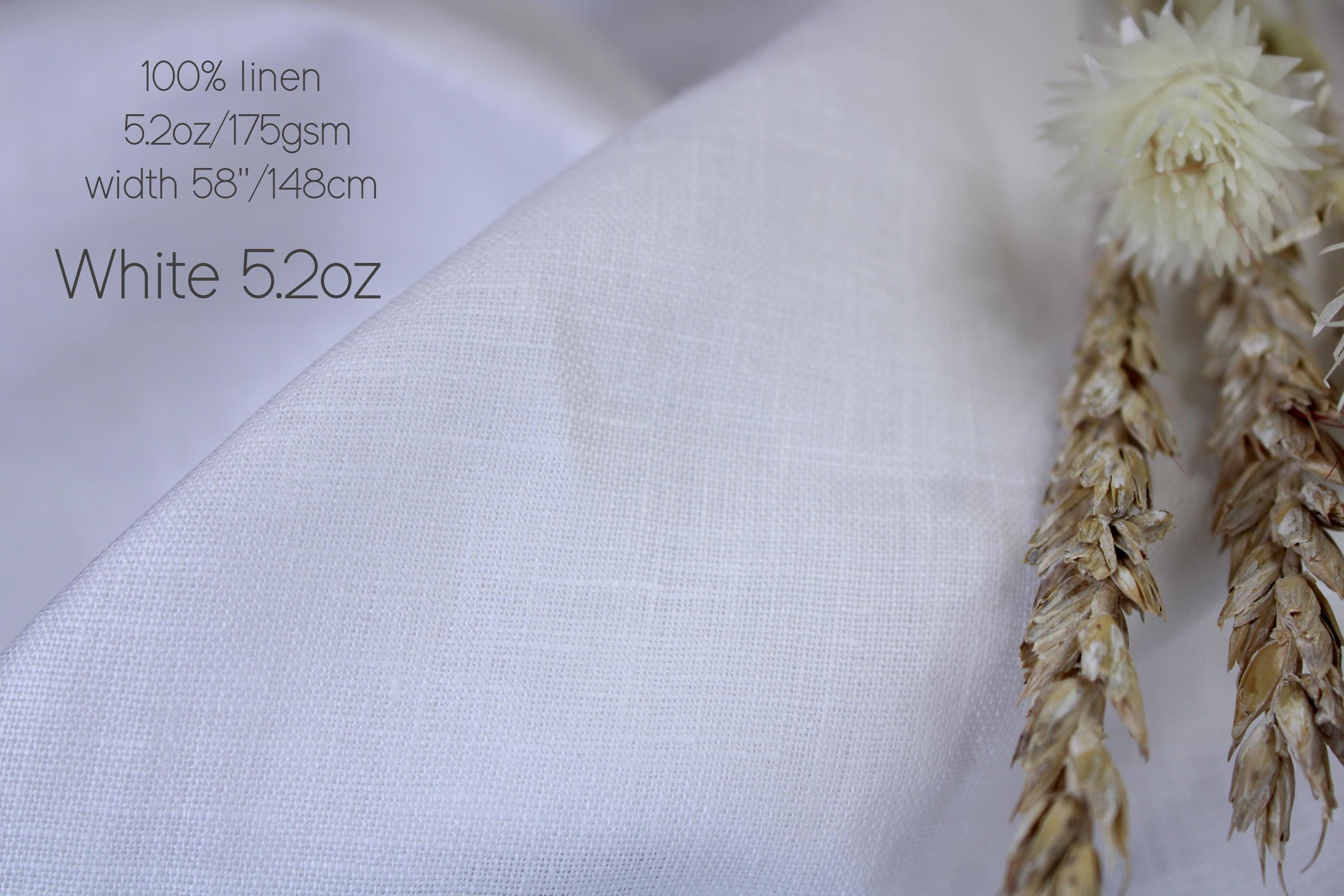 White Linen Fabric by the Yard / off White Linen Fabric for Clothing ...