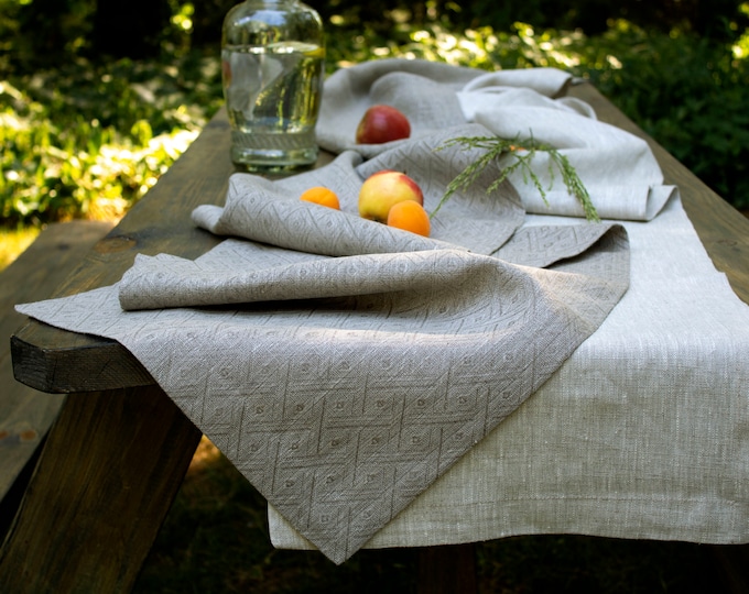 Undyed Linen Table Runner Long Table Runners Handmade Natural Table ...