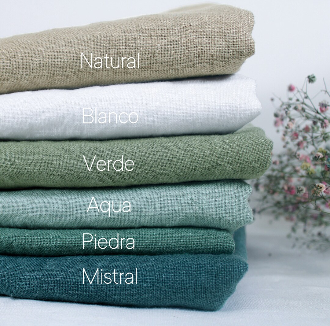 100% Washed Linen Fabric Heavyweight / Luxurious Linen Fabric ...