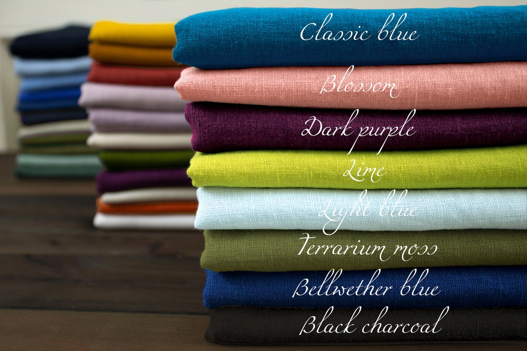 Soft Linen Fabric by the Yard / OEKO-TEX Linen Fabric / Medium Weight ...