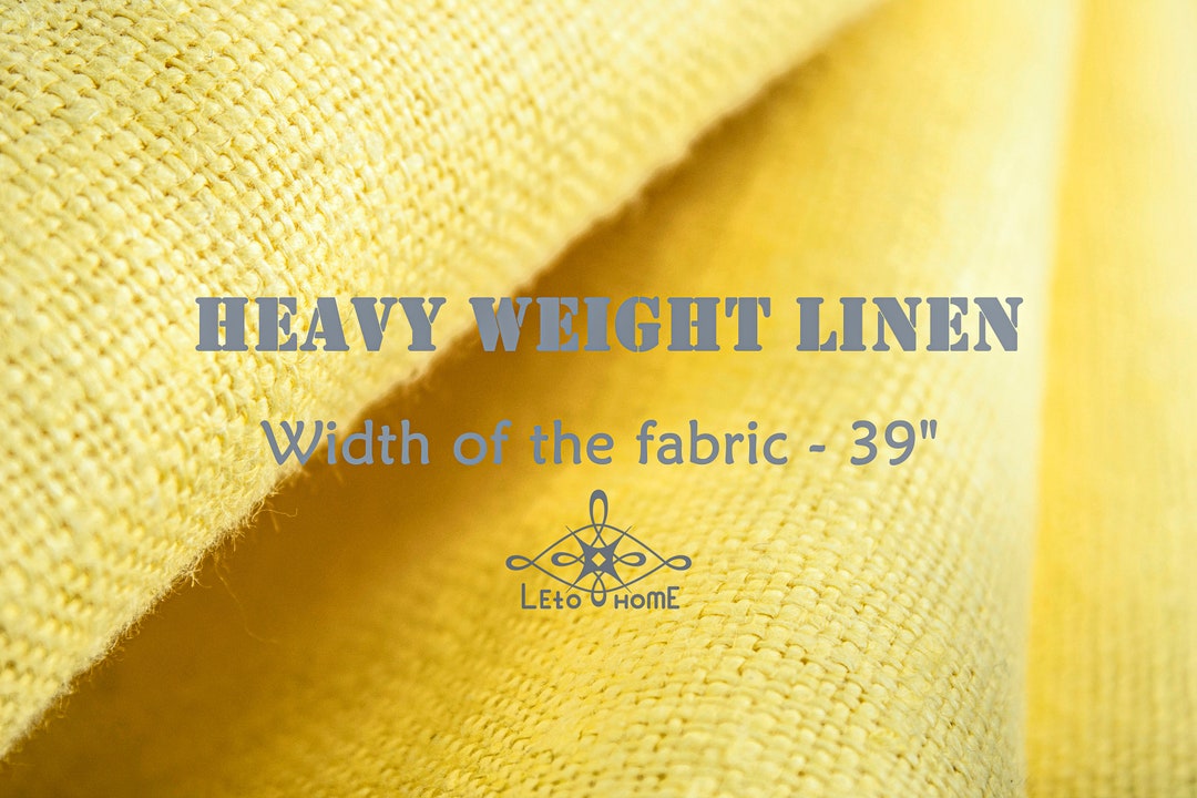 100% Natural European Heavy Weight Linen Fabric by the Yard -upholstery ...