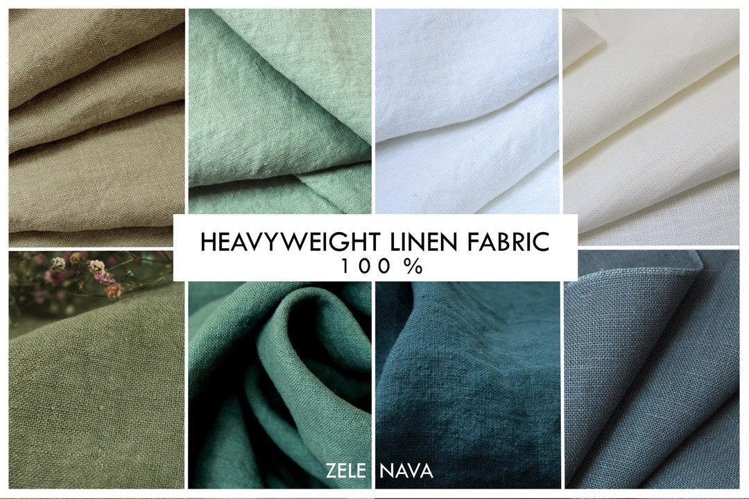 Heavyweight Linen Fabric / Luxurious Linen Fabric Collection / Soft and ...