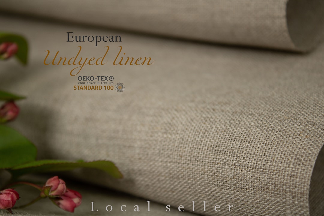 Undyed Linen Fabric by the Yard Medium Weight, 100% Natural Linen ...