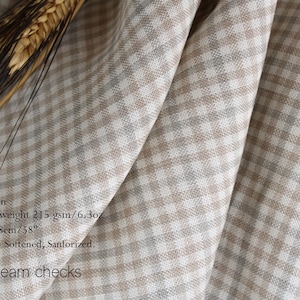 Linen Fabric by the Yard - Brown Rust Linen Fabric - Beige Linen Fabric ...