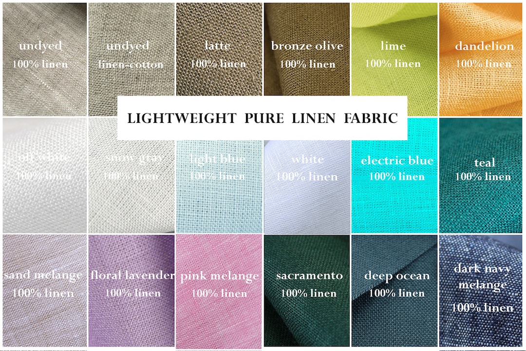 Lightweight Linen Fabric by the Yard for Clothing / Thin Linen - Etsy