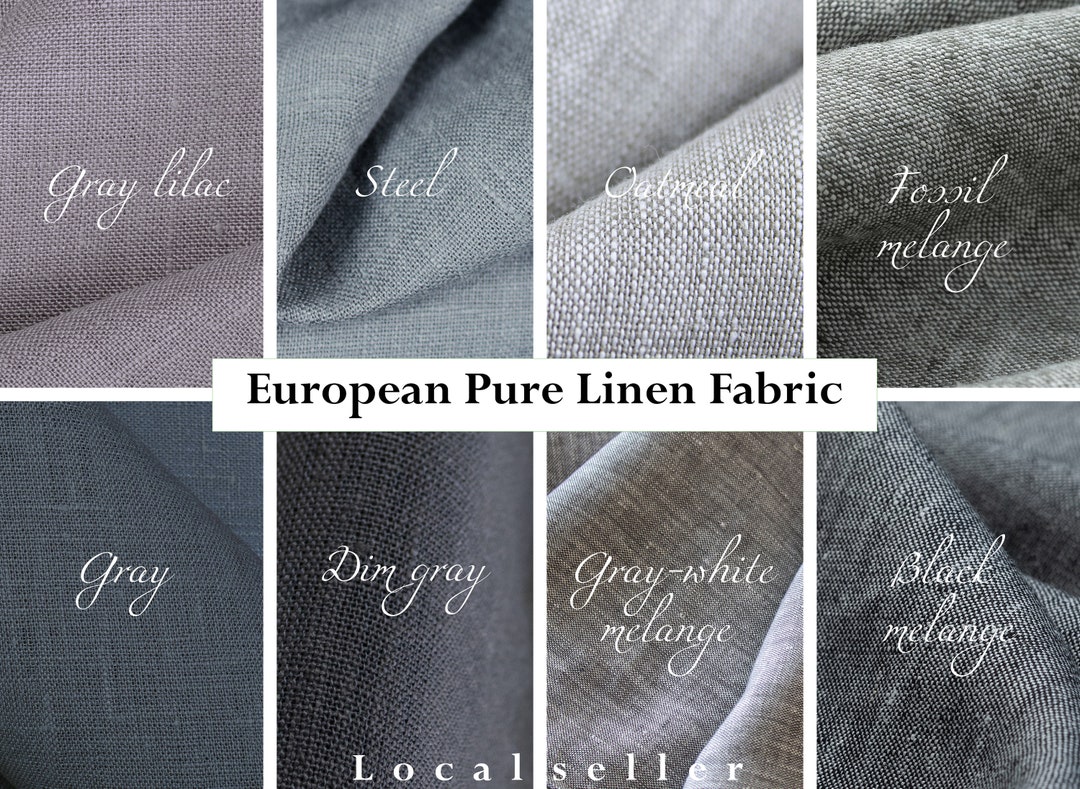Gray Linen Fabric by the Yard for Clothing / 100% Linen by the - Etsy