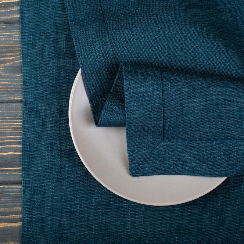 Blue Table Runner - Etsy