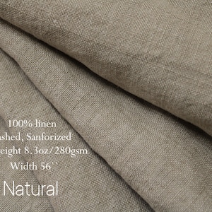 100% Washed Linen Fabric Heavyweight / Luxurious Linen Fabric ...