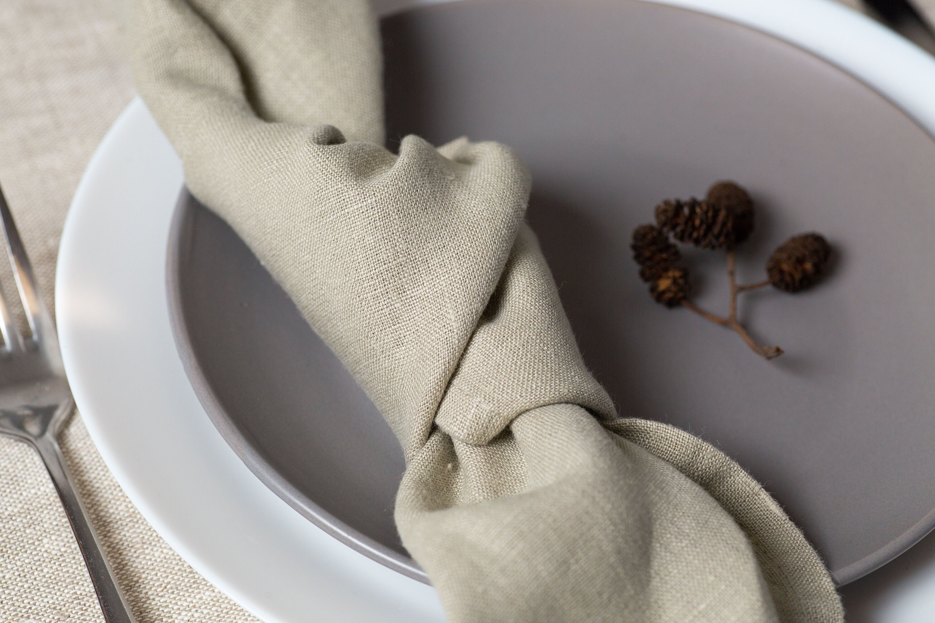 Dining Table Linens Set / Linen Placemats and Napkins / Linen | Etsy