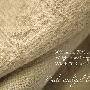 100% Natural Undyed Linen Fabric by the Yard From Europe - Etsy