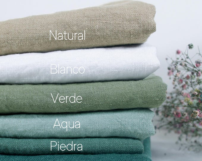 100% Washed Linen Fabric Heavyweight / Luxurious Linen Fabric ...