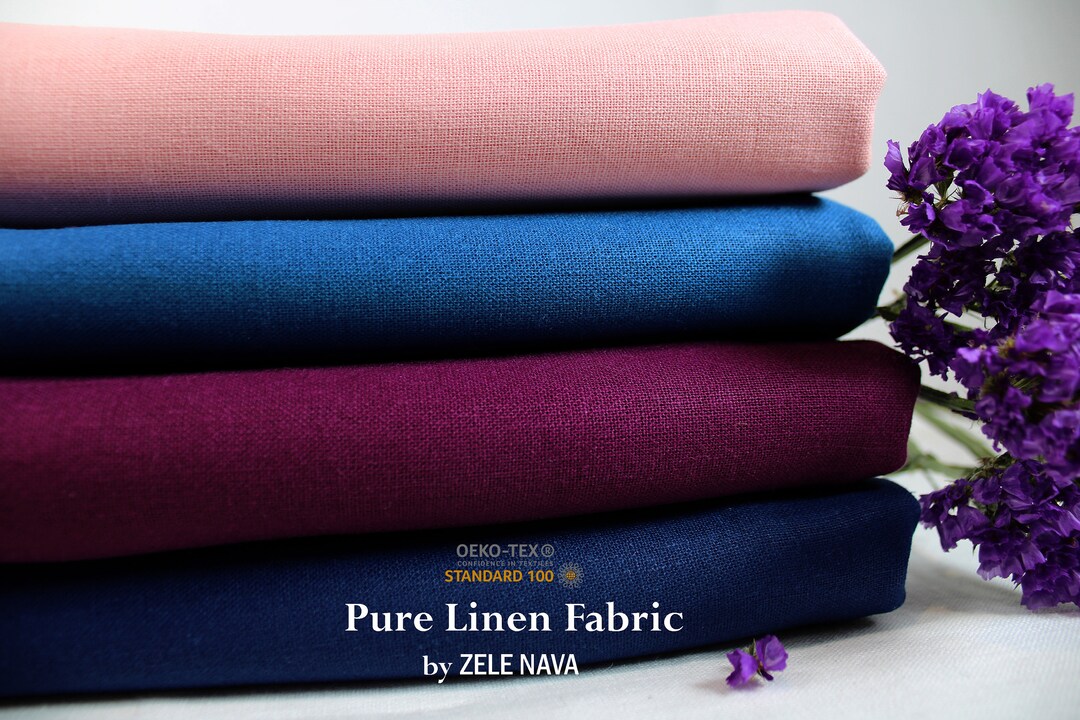 100% Linen Fabric by the Yard for Clothing / Oeko Tex Fabric / Soft ...
