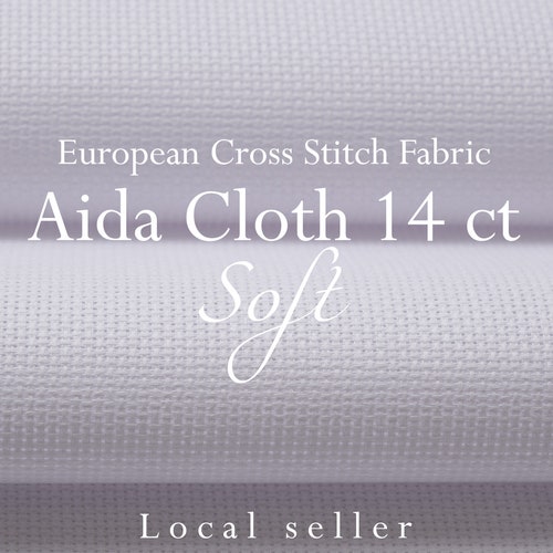 AIDA 14 Count Black Fabric Cross Stitch Fabric 14ct Black | Etsy