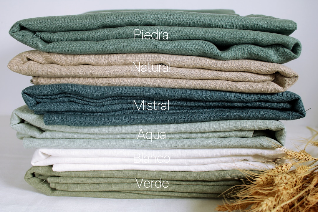 100% Washed Linen Fabric by the Yard / Soft Heavyweight Linen Fabric ...