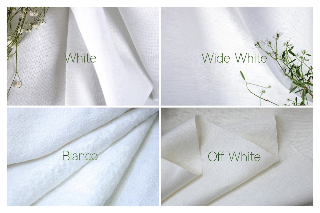 White Linen Fabric by the Yard / off White Linen Fabric / Soft Linen ...