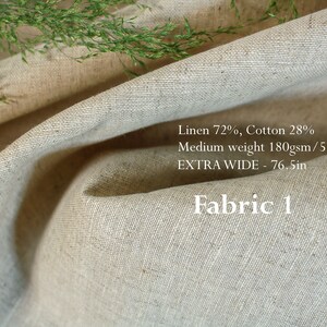 EXTRA WIDE Linen Fabric by the Yard From Europe / UNDYED Linen - Etsy
