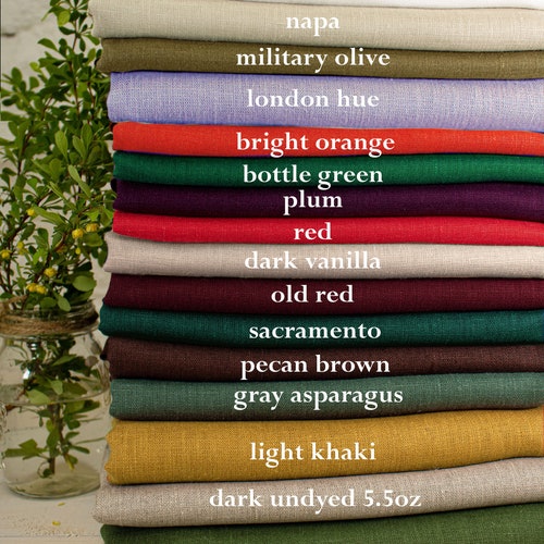 Linen Fabric by the Yard / Meter Washed Linen Fabric for - Etsy