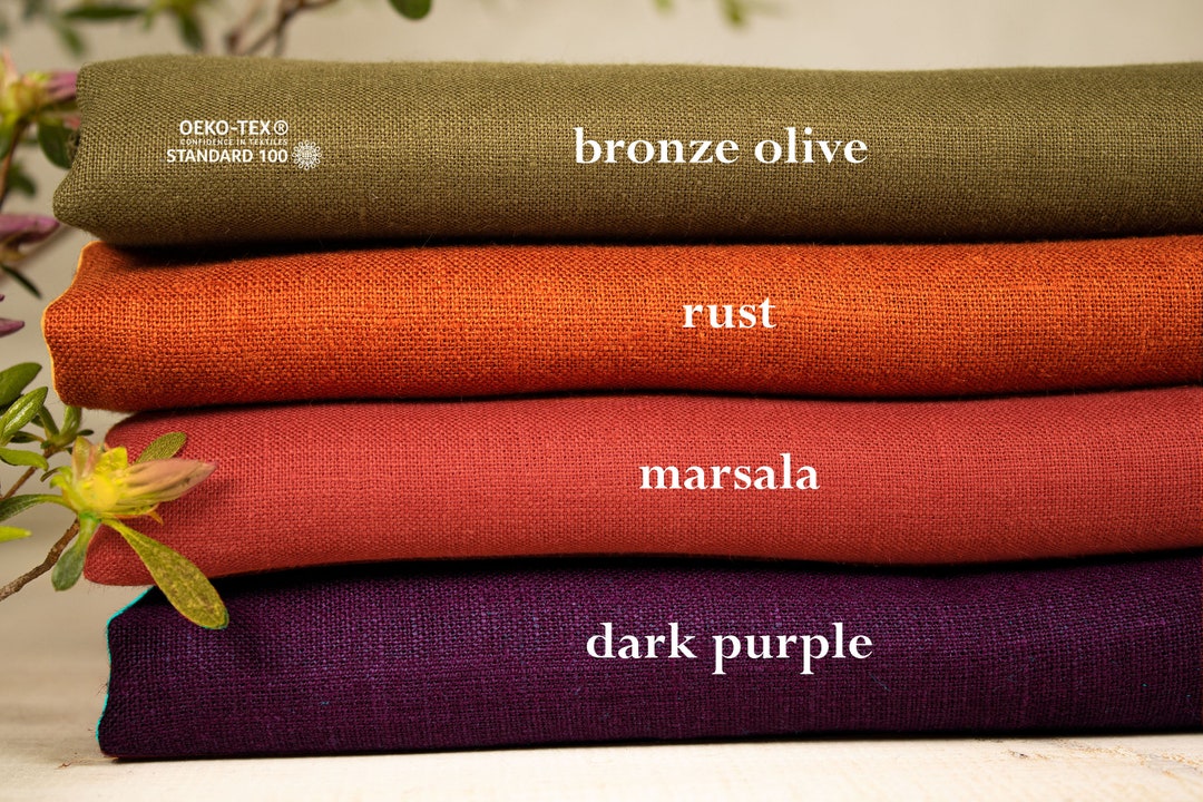 Linen Fabric by the Yard for Clothing / 100 Natural Flax Material ...