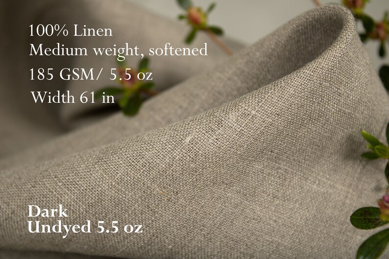 100% Natural Undyed Linen Fabric by the Yard From Europe - Etsy