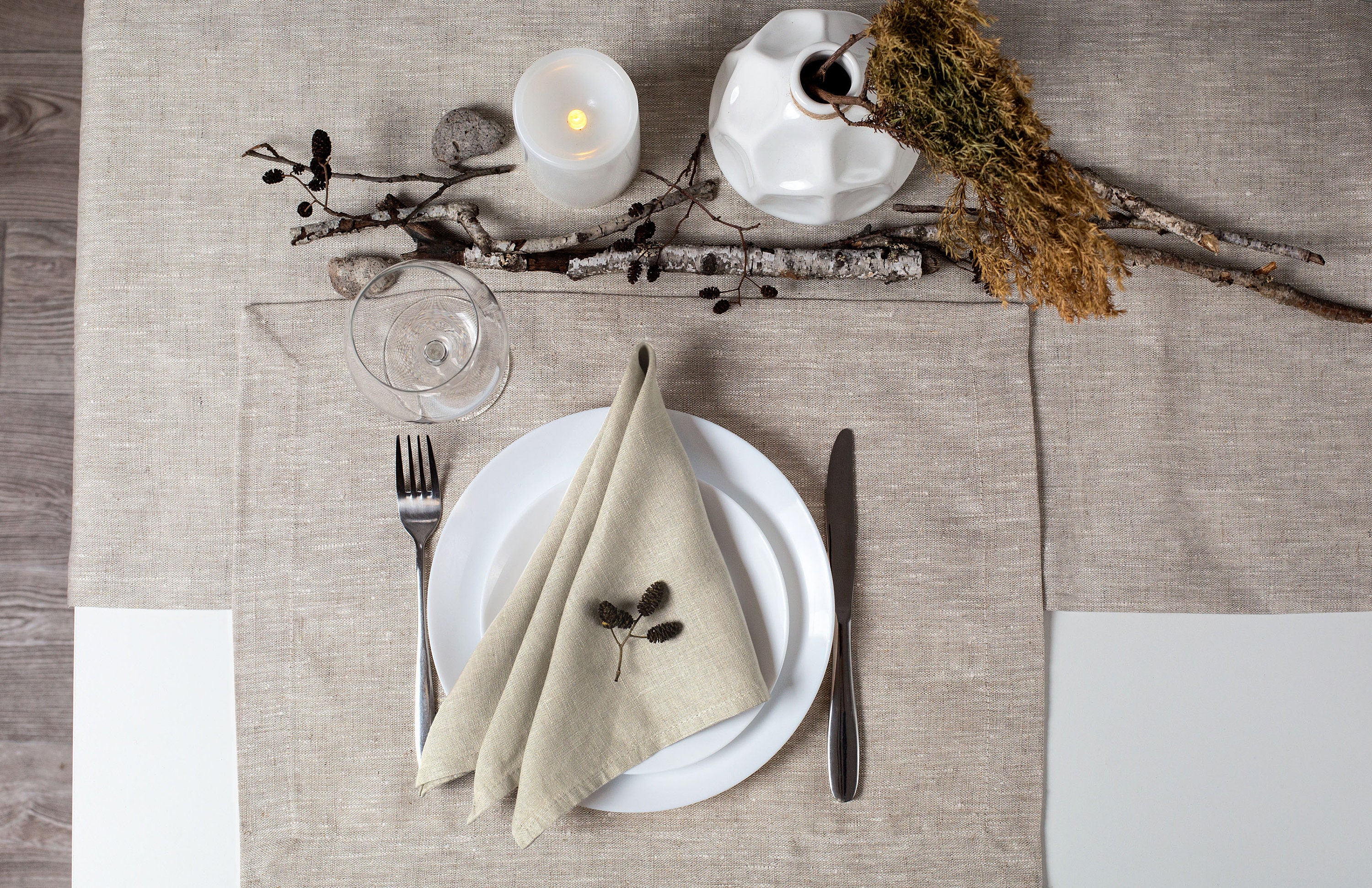 Dining Table Linens Set / Linen Placemats and Napkins / Linen | Etsy