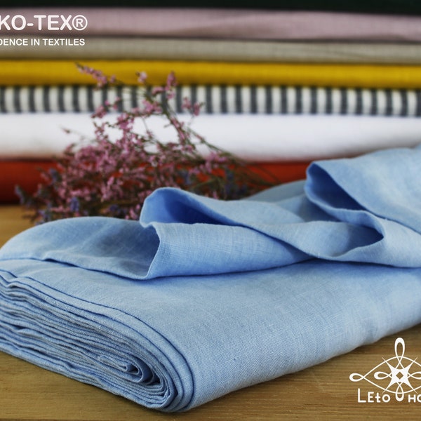 Blue Linen Fabric - Etsy