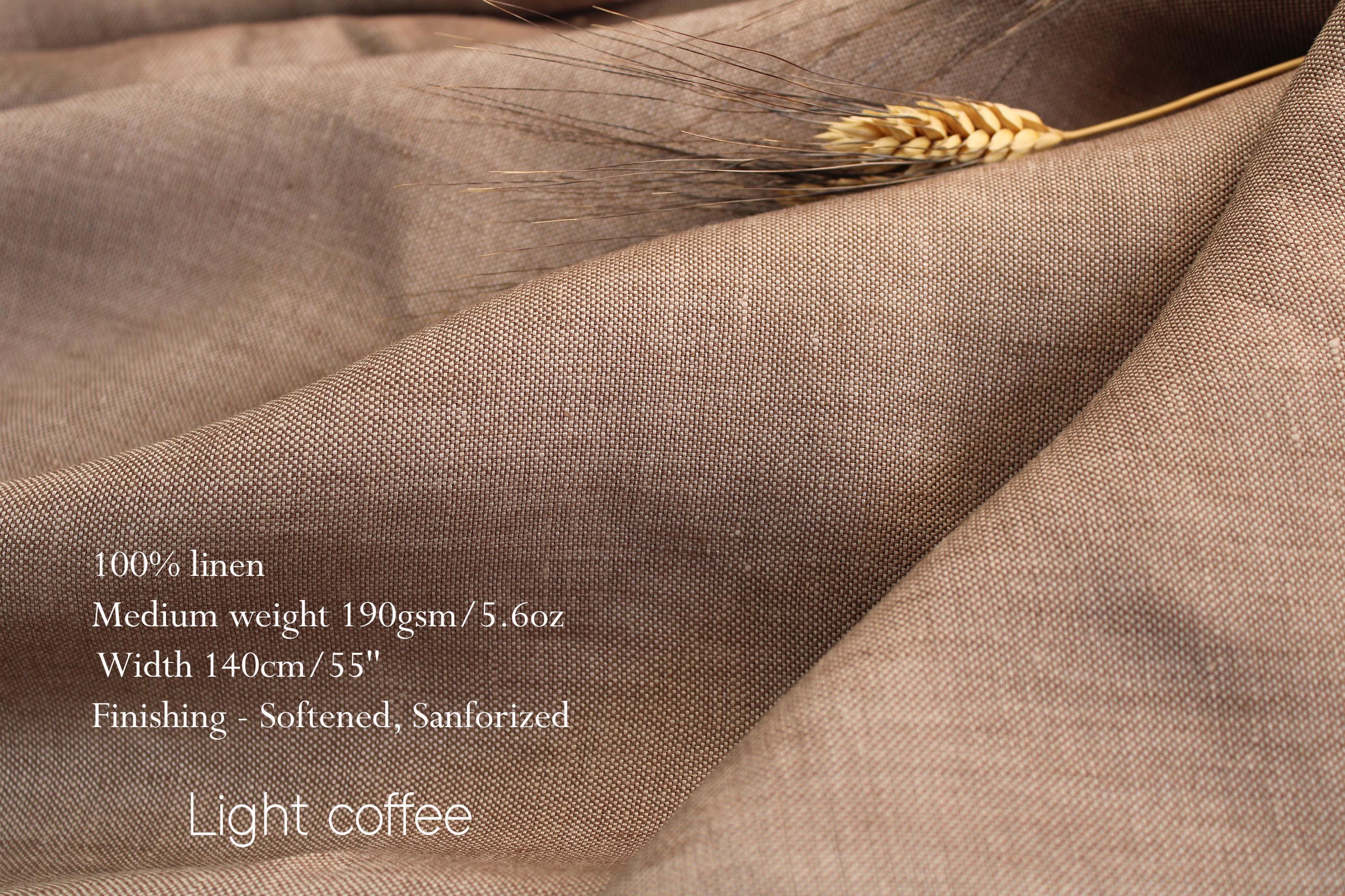Check Plaid Linen Fabric by the Yard - Brown Rust Linen Fabric - Wine ...
