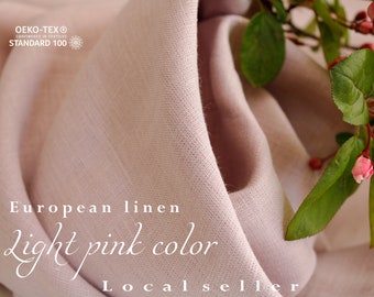 Pink Linen Fabric - Etsy