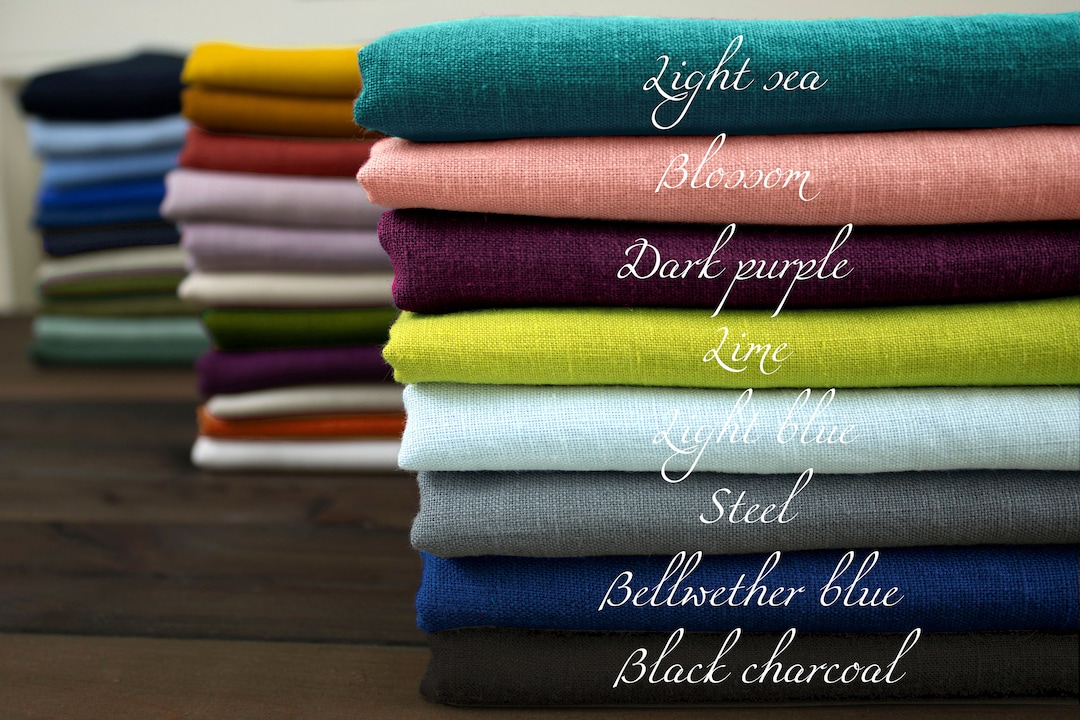 Soft Linen Fabric by the Yard / OEKO-TEX Linen Fabric / Medium Weight ...