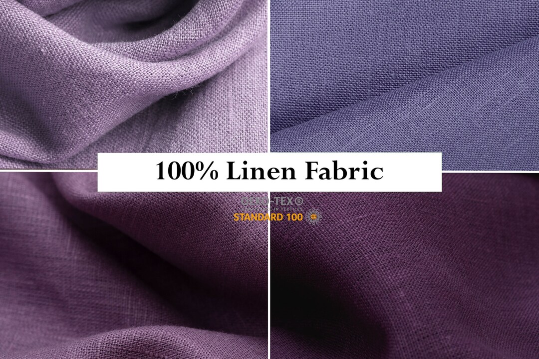 Purple Linen Fabric / European Linen Fabric by Yard for - Etsy