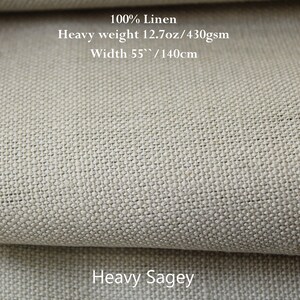 Luxurious Upholstery Linen Fabric / Heavy Linen Fabric by the Yard ...
