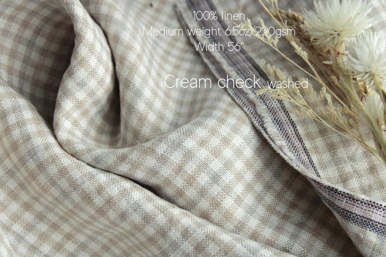 Beige Linen Fabric by the Yard - Natural Linen-cotton Blend Fabric ...