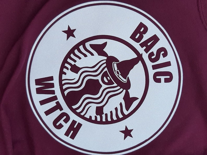 Basic Witch Starbucks Mock Decal Burgundy Gildan T-shirt - Etsy Ireland
