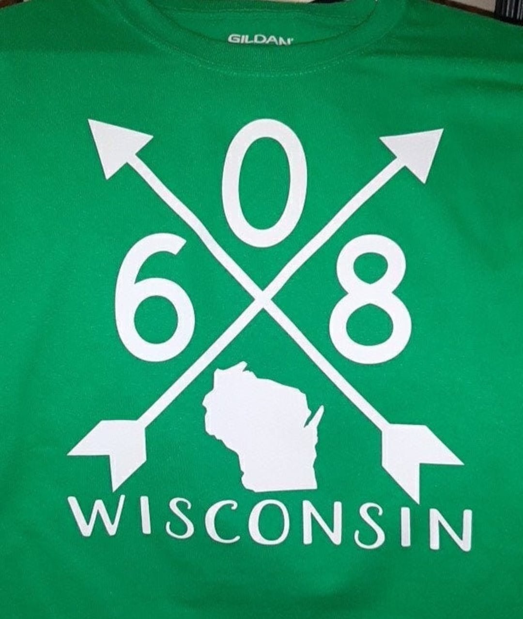 Wisconsin 608 Area Code Arrow Tank Top - Etsy
